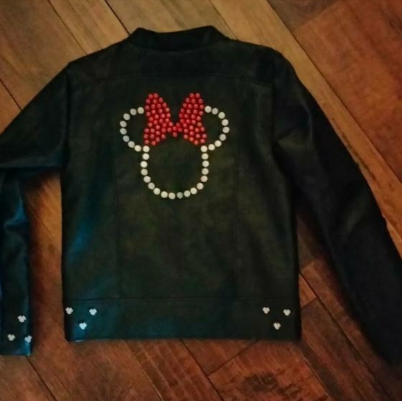 Disney | Jackets & Coats | Disney Minnie Mouse Rocks The Dots Faux ...